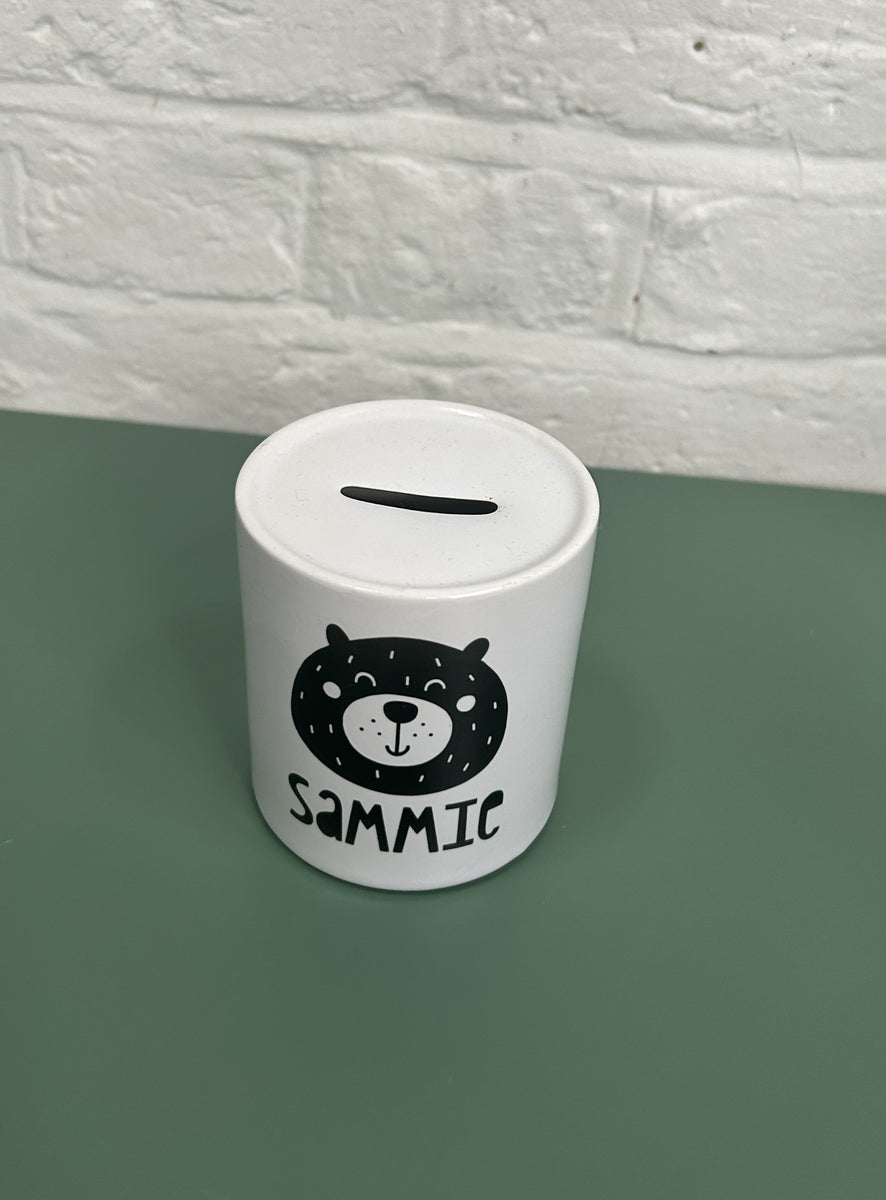Personalised Bear Money Box – Rebel NC Designs