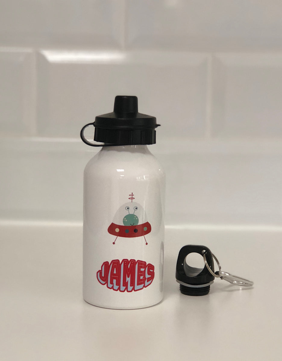 Alien and Spaceship Aluminium Water Bottle – Rebel NC Designs
